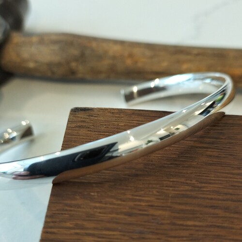 25g Silver Bangle / Solid Silver Bangle / Silver Open Bangle / - Etsy