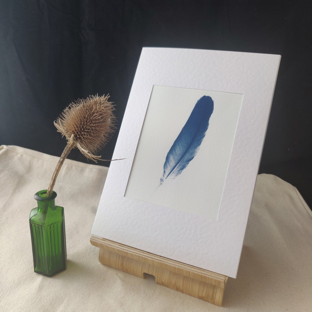A5 Handmade Cyanotype Greetings Card Feathers - Etsy