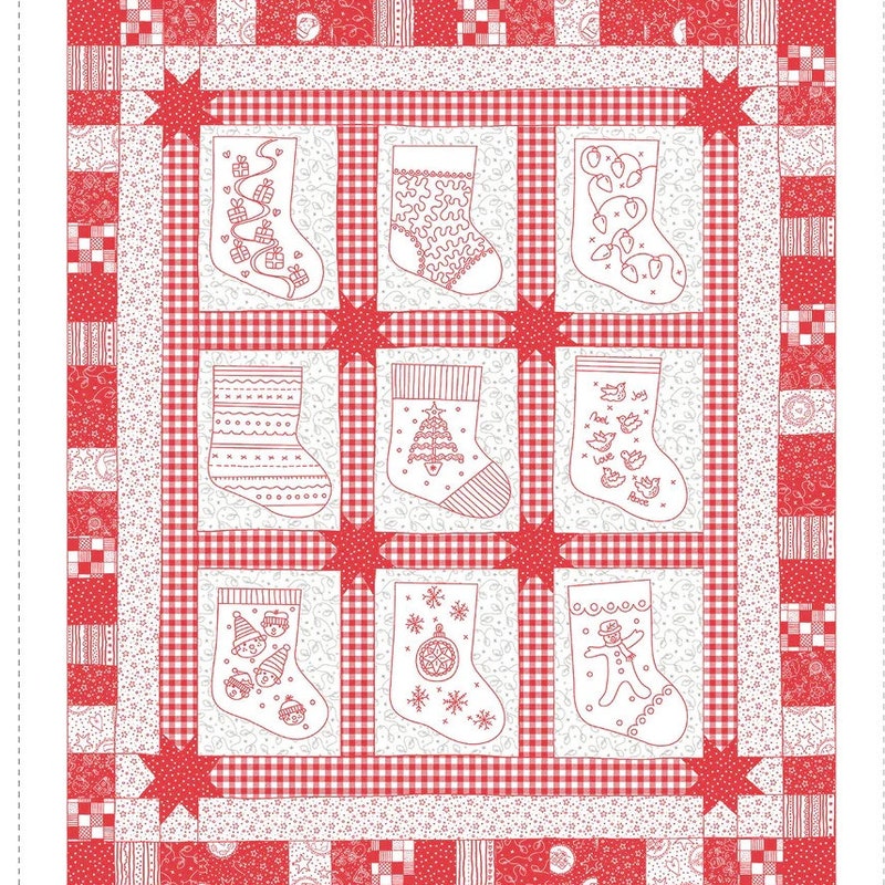 Christmas Redwork - Etsy