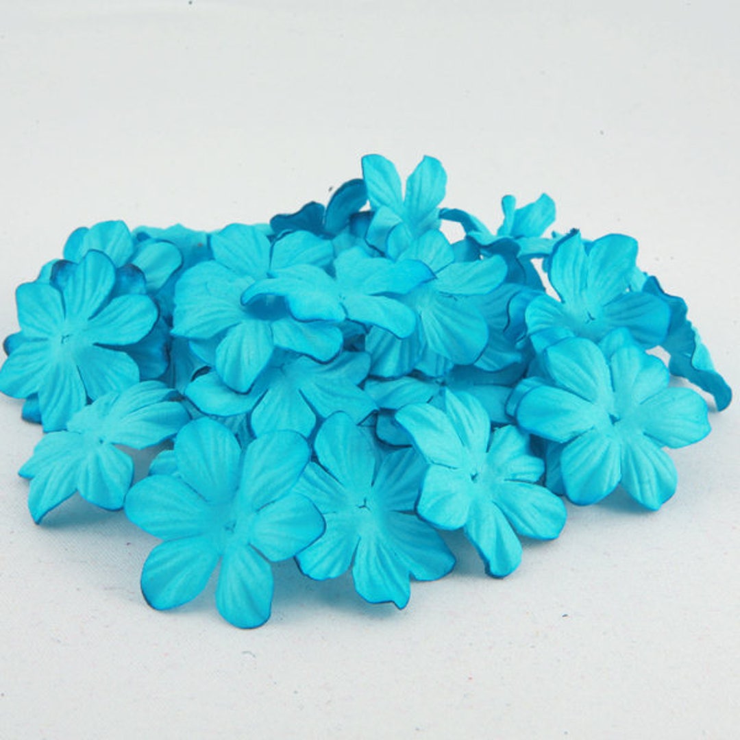 Turquoise Mulberry Paper Blooms Pbc051 - Etsy