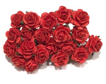 Red Paper Roses | Etsy