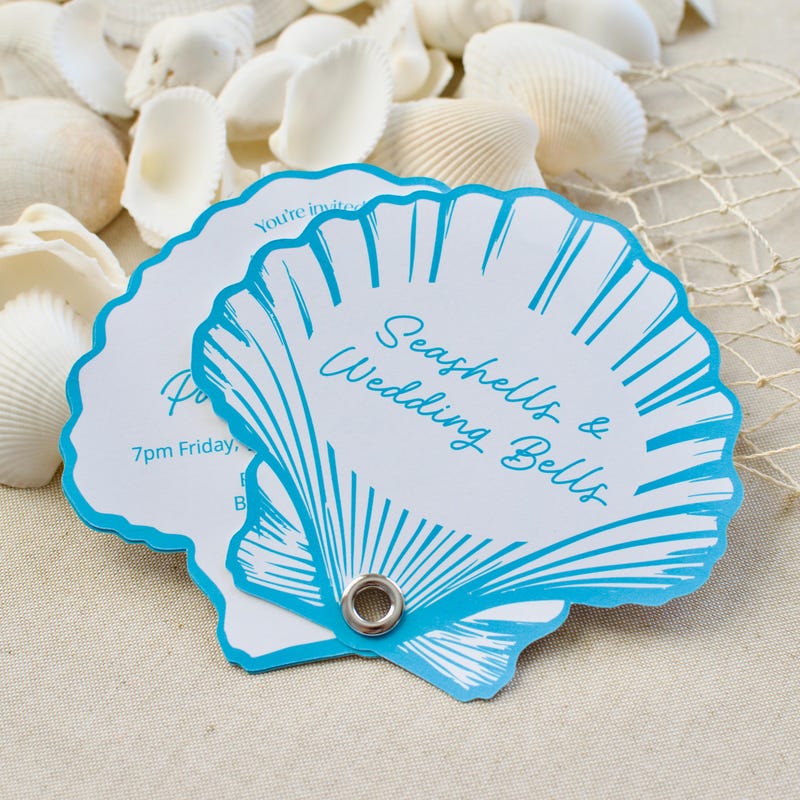 Seashell Invitations - Etsy