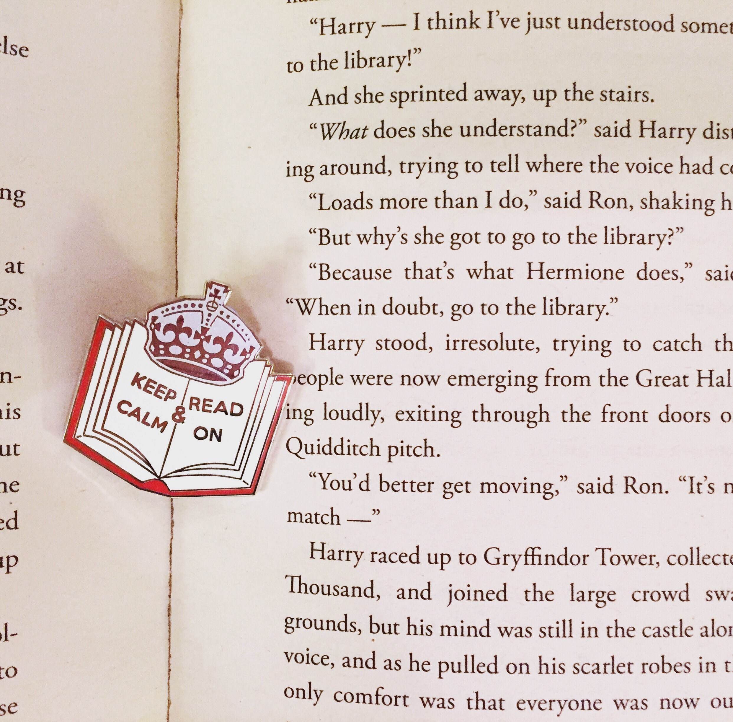 Glitter Keep Calm and Read on Pin - Etsy