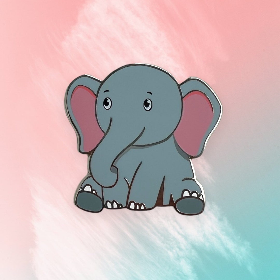 Cute Baby Elephant Enamel Pin | Elephant Pins | Animal Pin | Cute Pins ...
