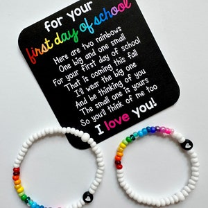 First Day of School Mini + Me Matching Bracelets - Etsy