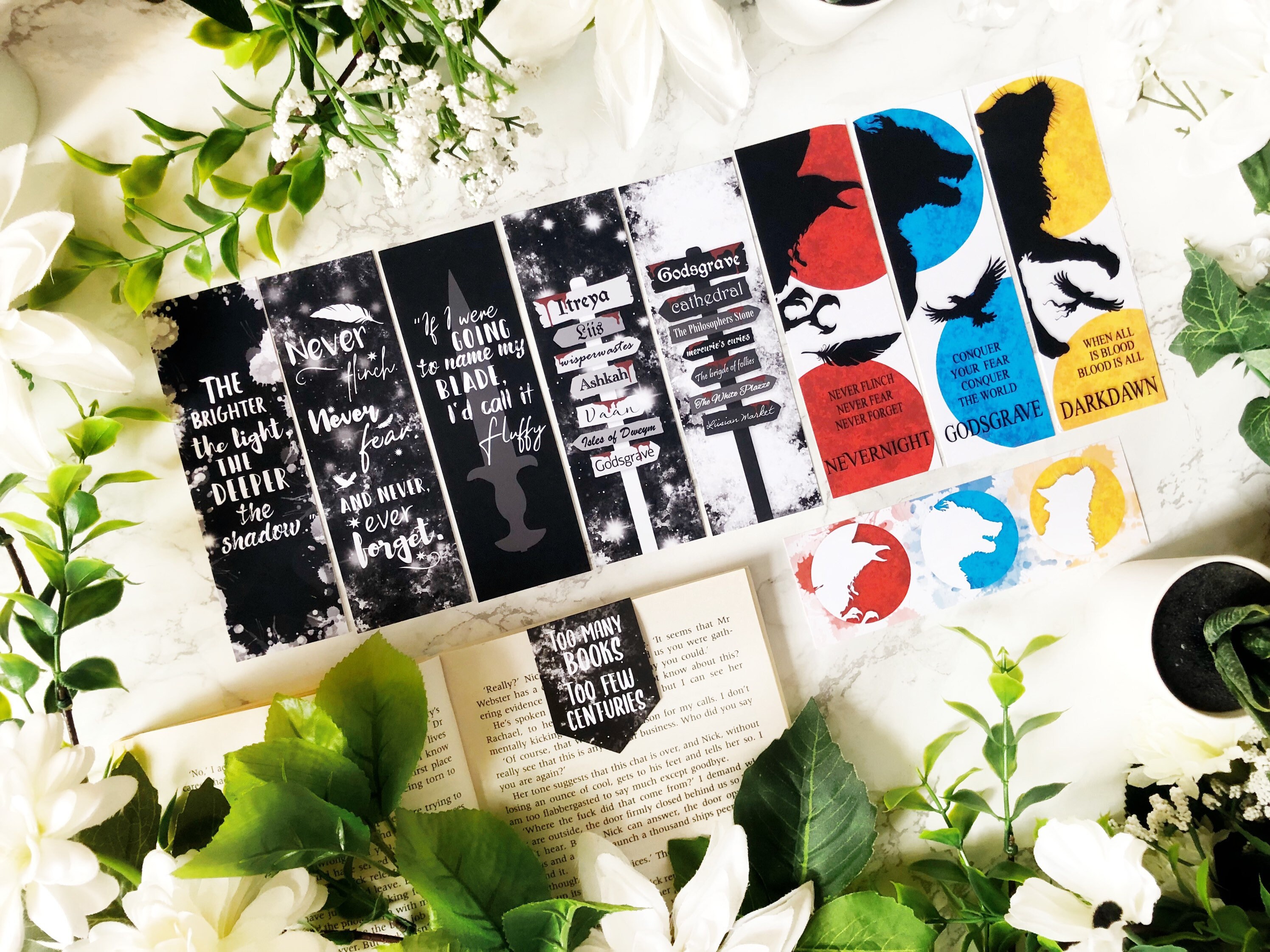 08. Nevernight Series Bookmarks - Options Available - Etsy