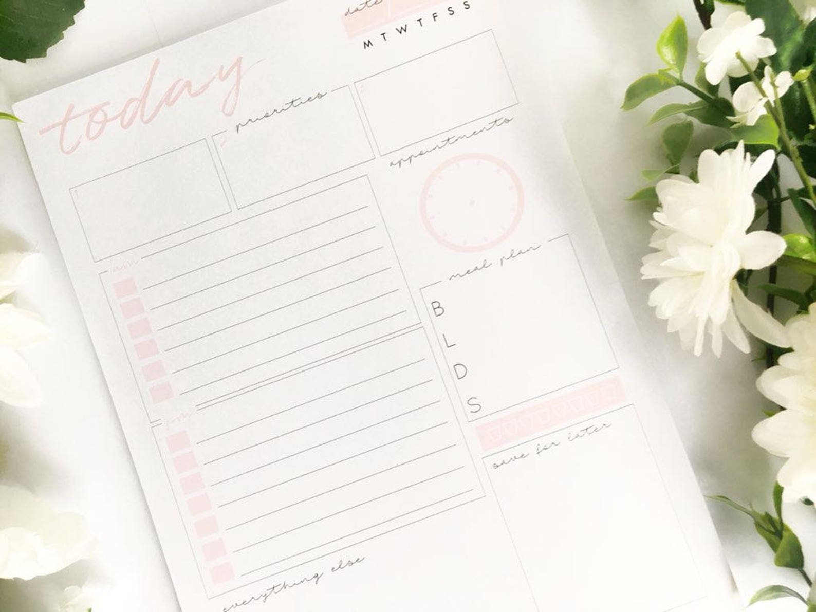 Today Desk Pad Daily Desk Planner A4 50 Sheets - Etsy