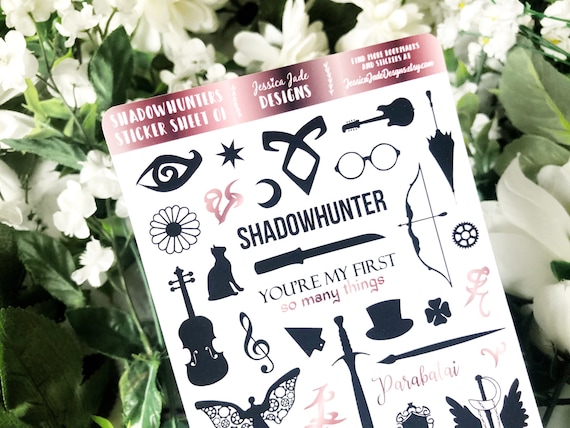 10. Shadowhunters Sticker Sheet 35 Bookish Stickers Matte | Etsy UK
