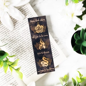 40. Three Dark Crowns Bookmarks - Options Available - Etsy