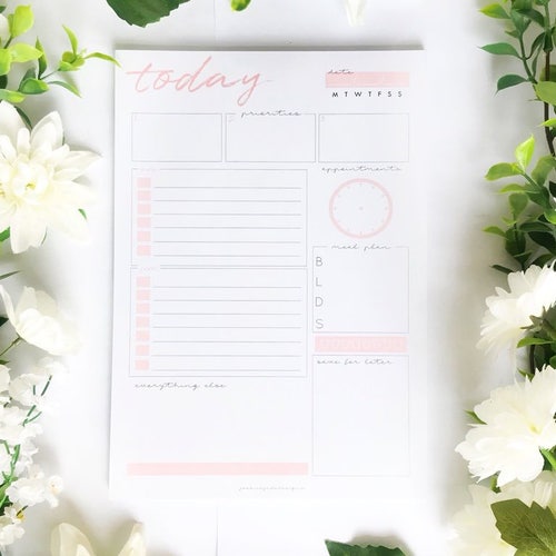 Today Desk Pad Daily Desk Planner A4 50 Sheets - Etsy