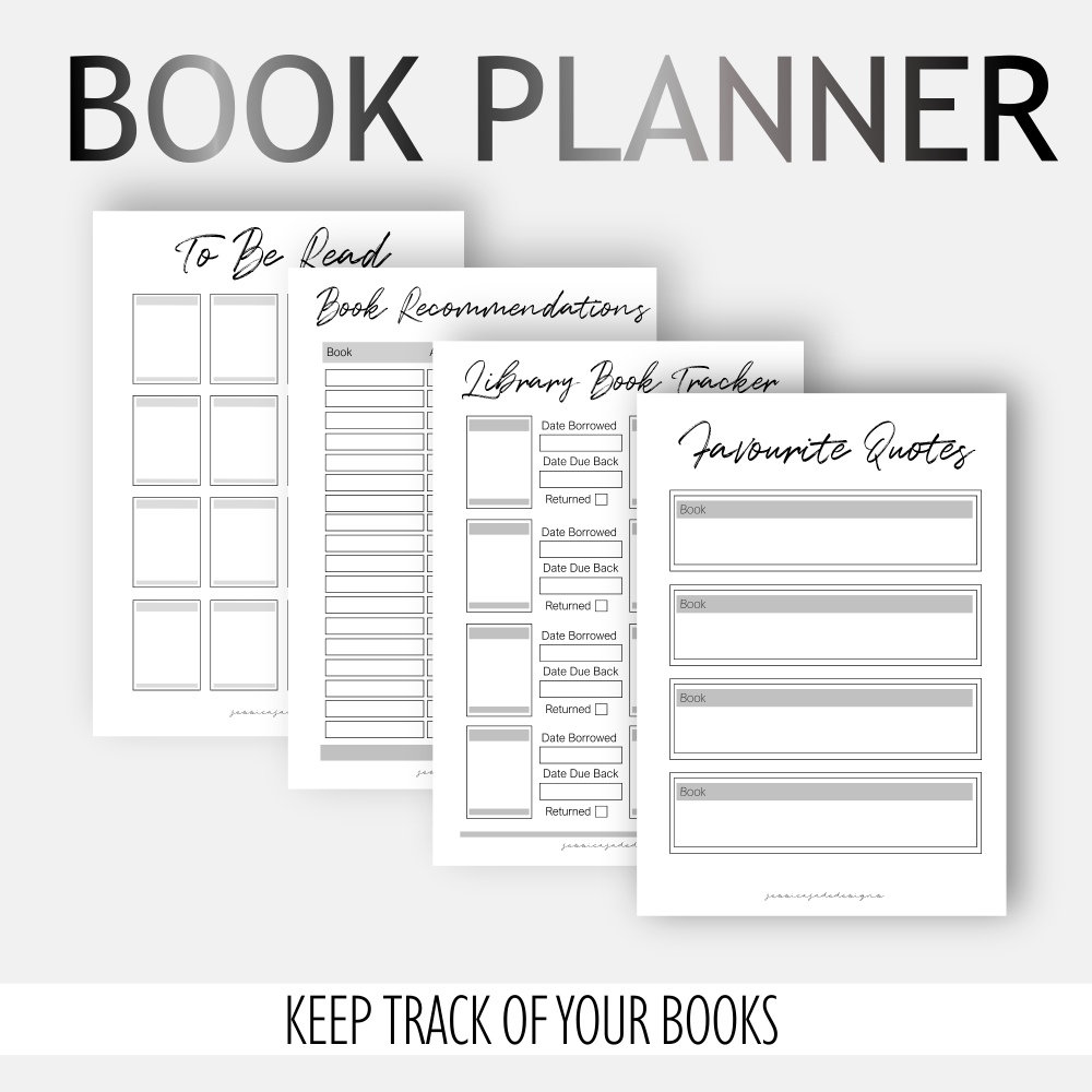 22 Page Book Planner Reading Planner Study Organiser Book | Etsy