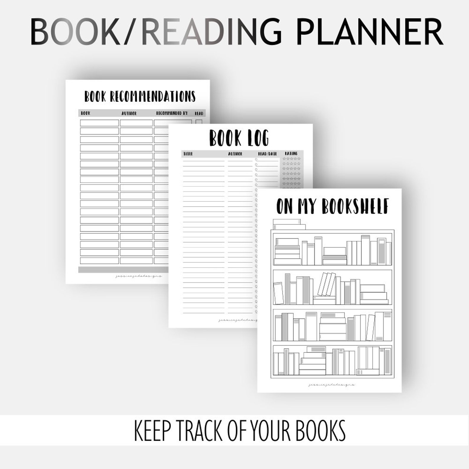 40 Page Book Planner Reading Planner Study Organiser Book | Etsy