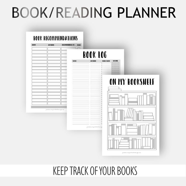 40 Page Book Planner Reading Planner Study Organiser Book | Etsy