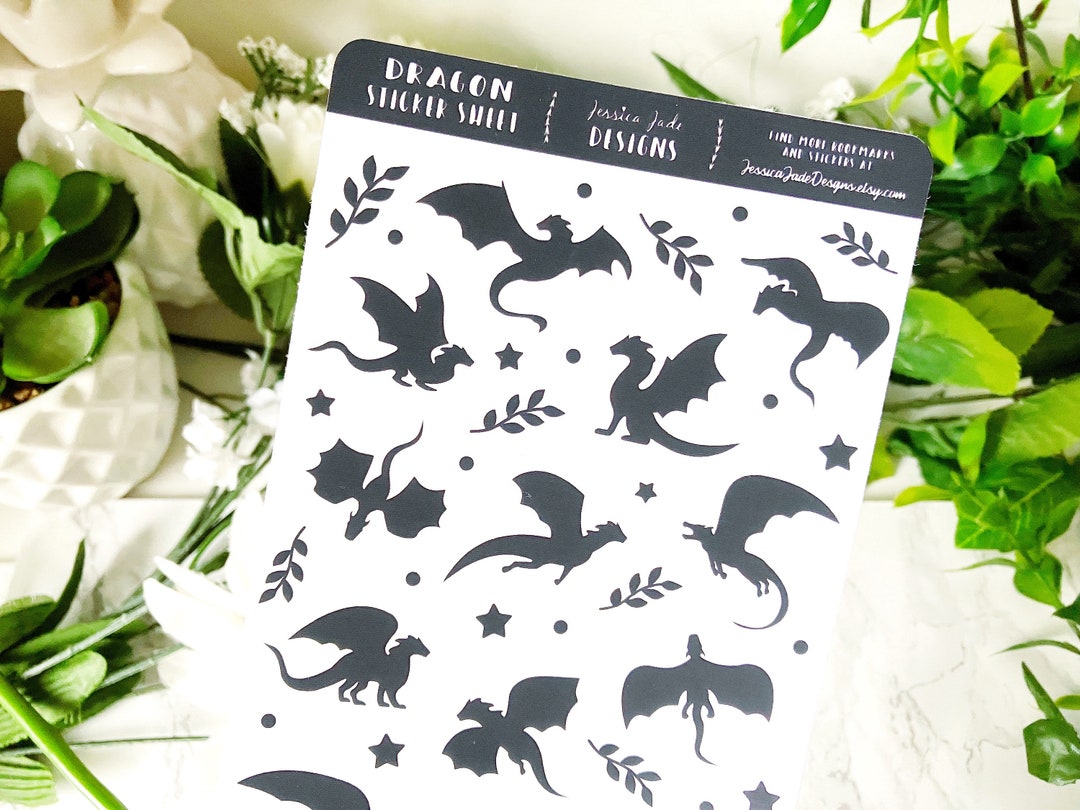 00. Dragon Sticker Sheet - Multi Fandom Sticker Sheets | 12 Mini Dragon ...