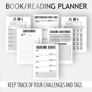 40 Page Book Planner, Reading Planner, Study Organiser, Book Organiser ...