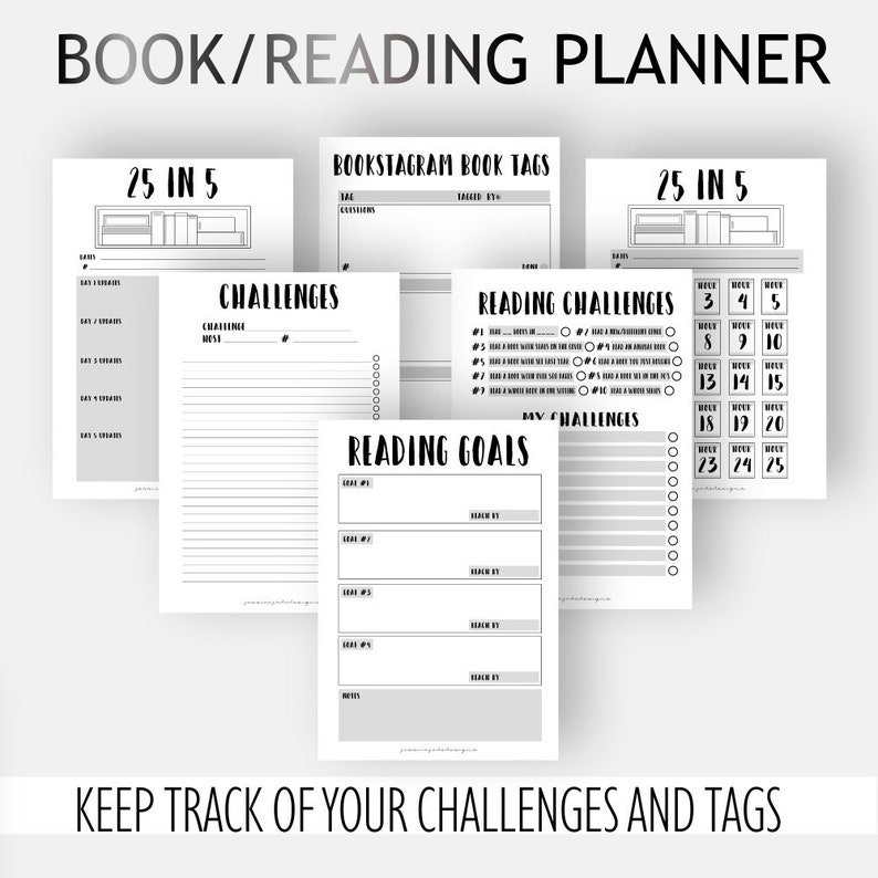 40 Page Book Planner Reading Planner Study Organiser Book - Etsy UK