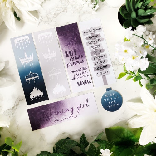 22. Red Queen Series Inspired Bookmarks - Etsy