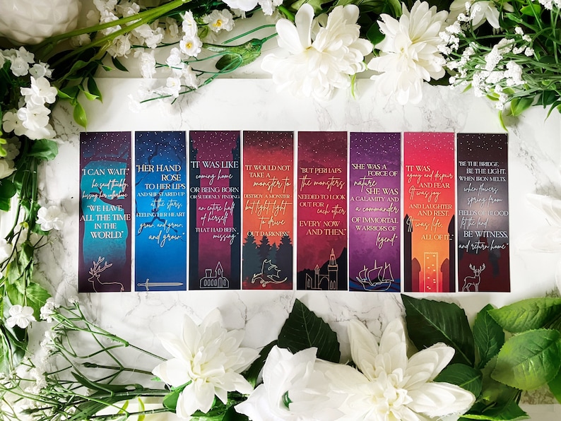 02. Throne of Glass Cover Set of 8 Bookmarks - Etsy
