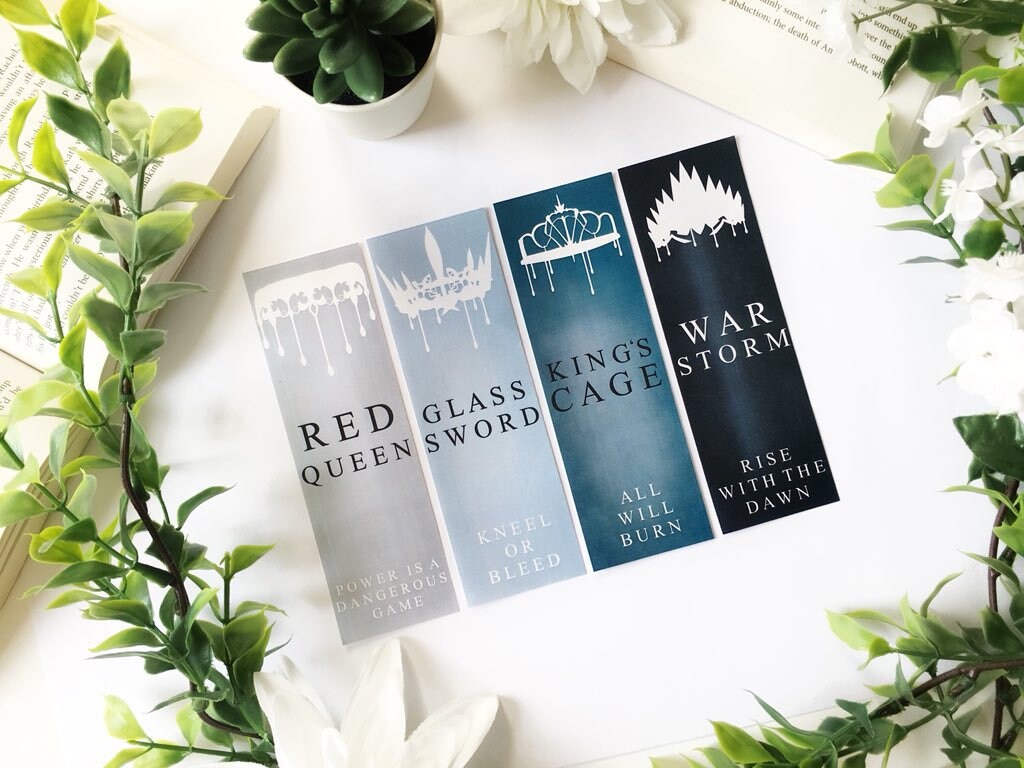 22. Red Queen Series Inspired Bookmark Set Novellas Options - Etsy