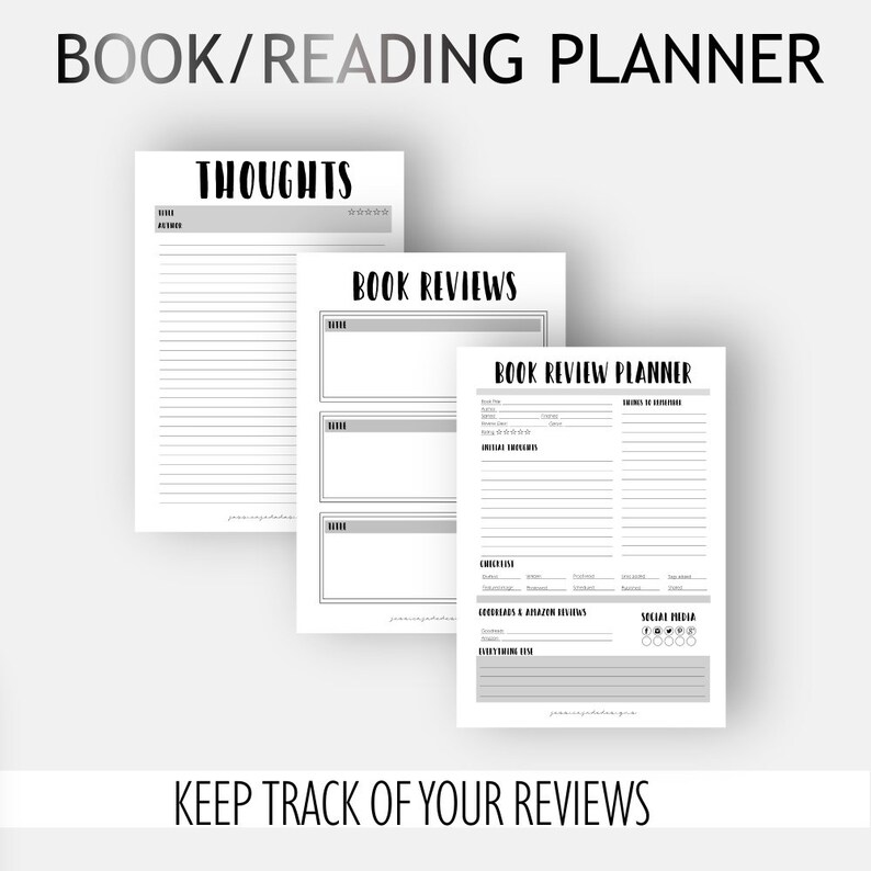 40 Page Book Planner Reading Planner Study Organiser Book | Etsy