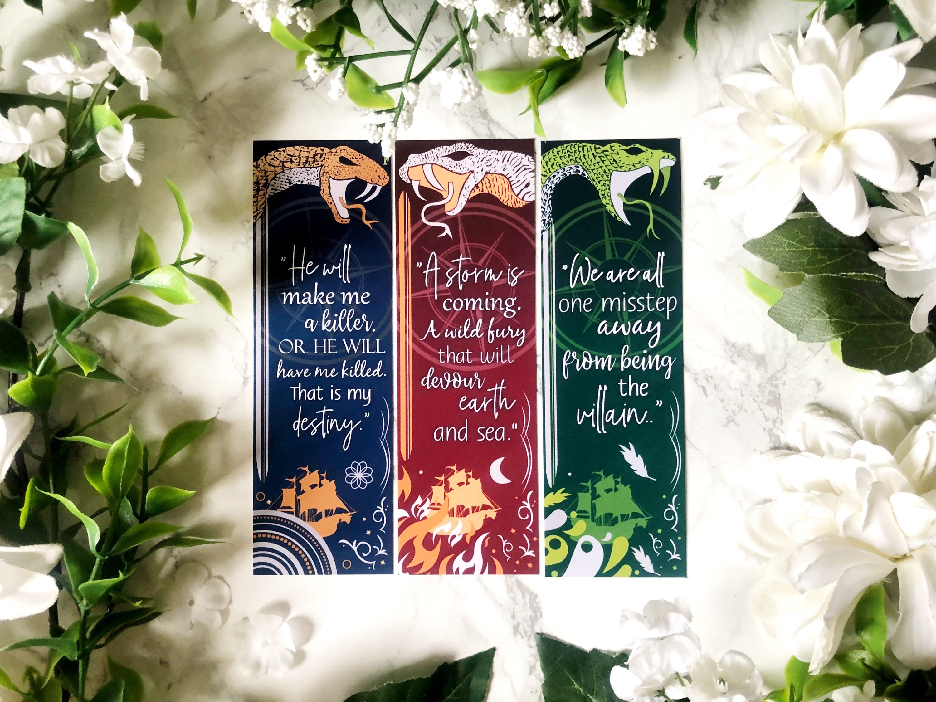 117. Isle of Storm and Sorrow Trilogy Inspired Bookmarks - Etsy UK