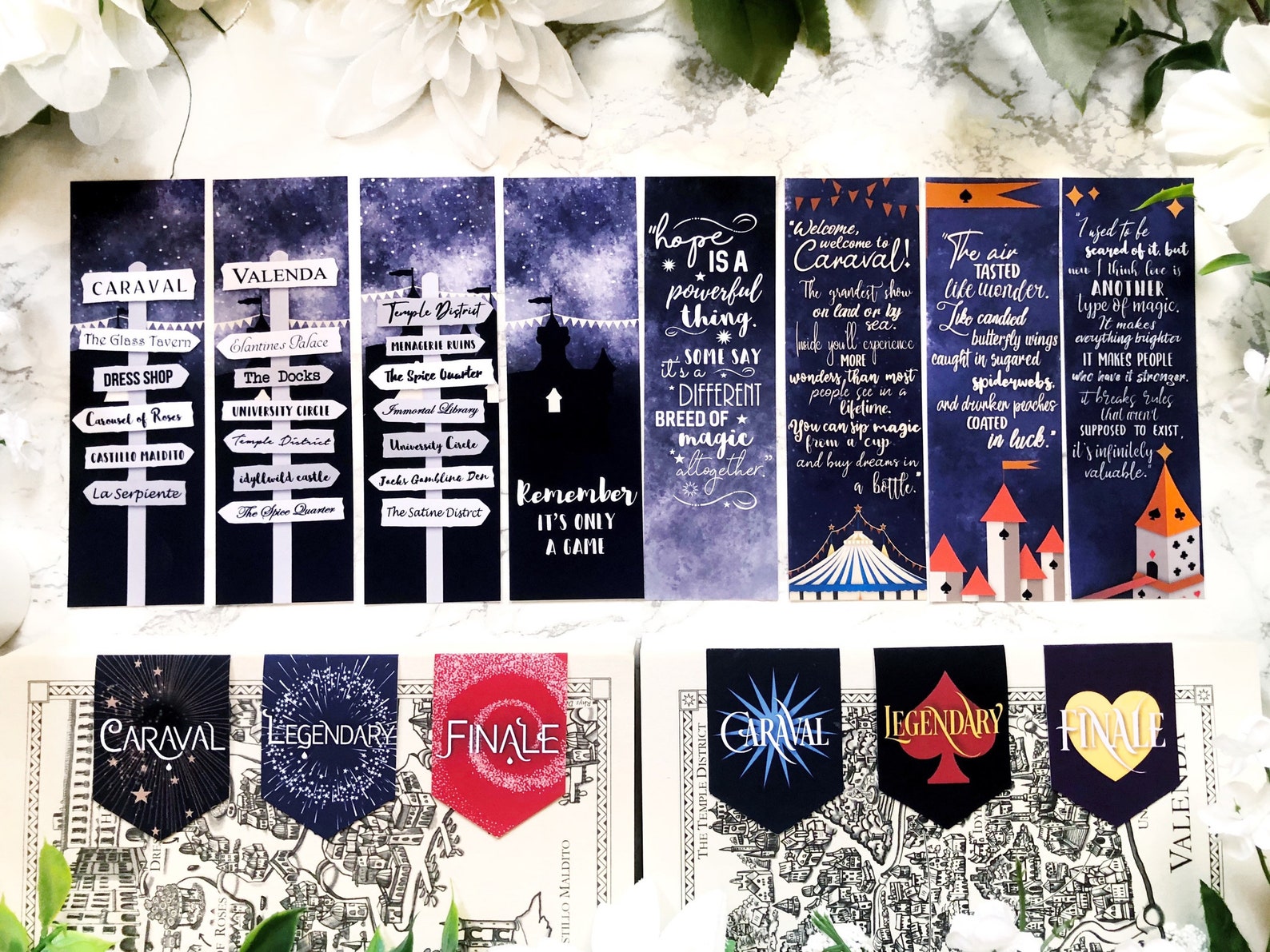 23. Caraval Legendary and Finale Bookmarks Signposts | Etsy