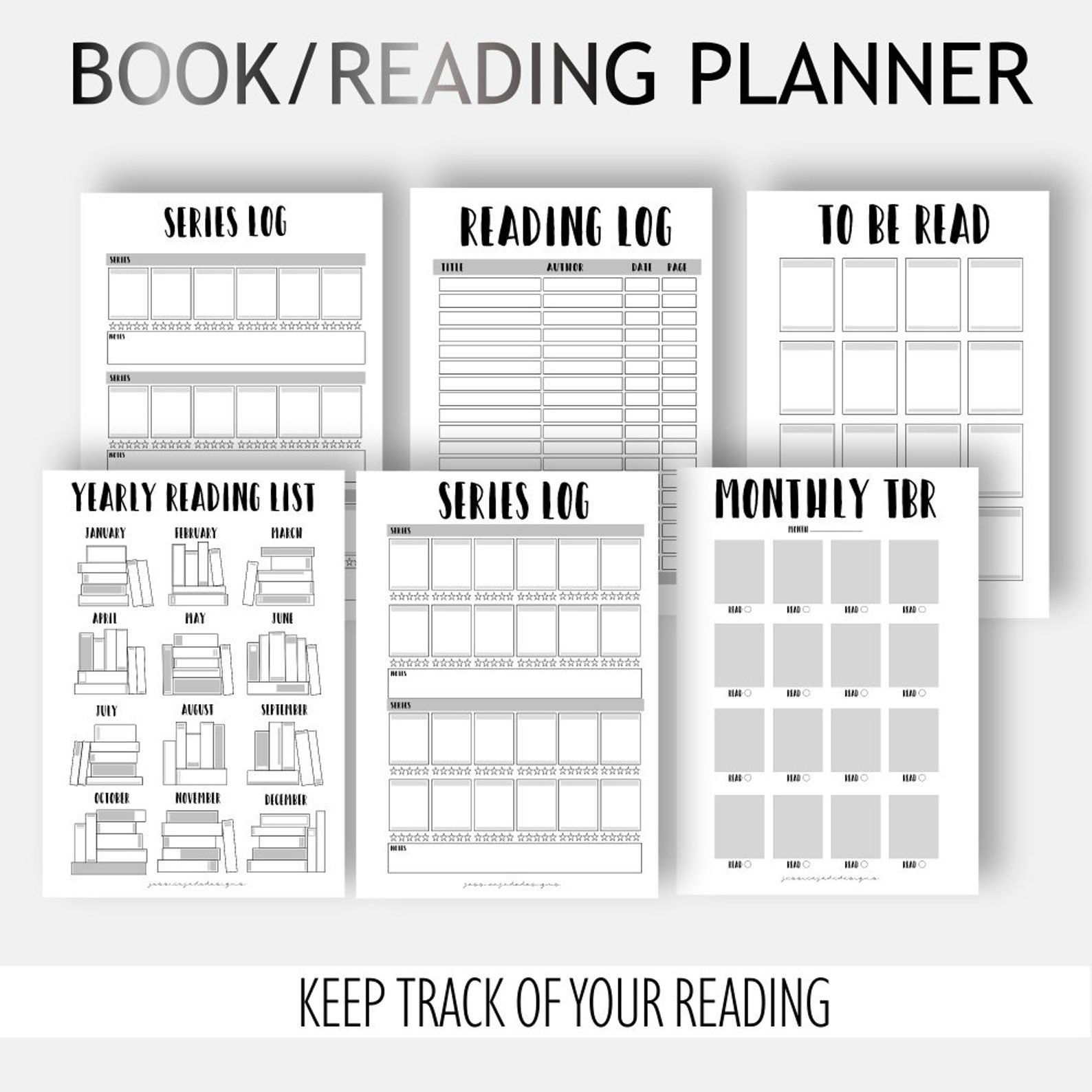 40 Page Book Planner Reading Planner Study Organiser Book | Etsy