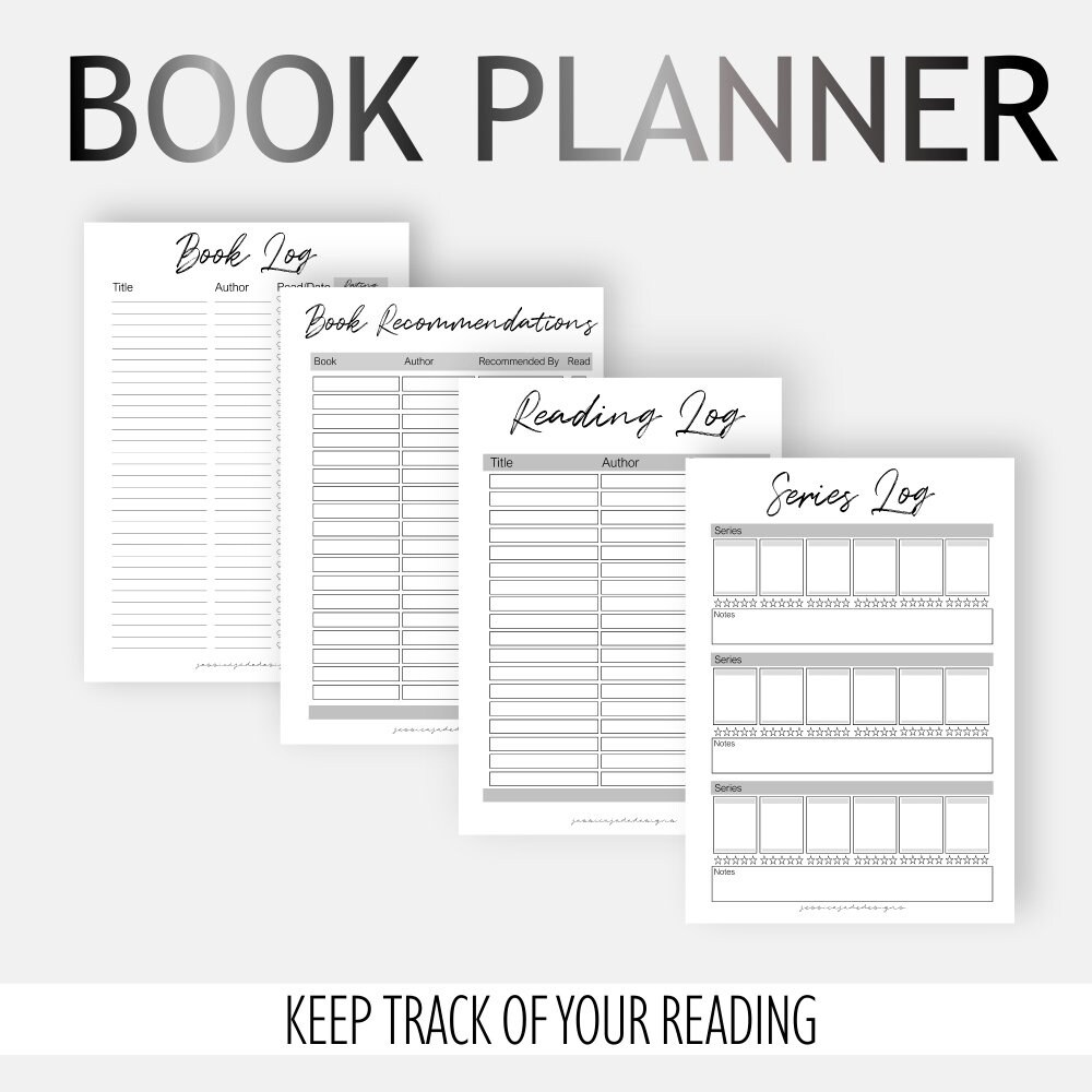 22 Page Book Planner Reading Planner Study Organiser Book | Etsy