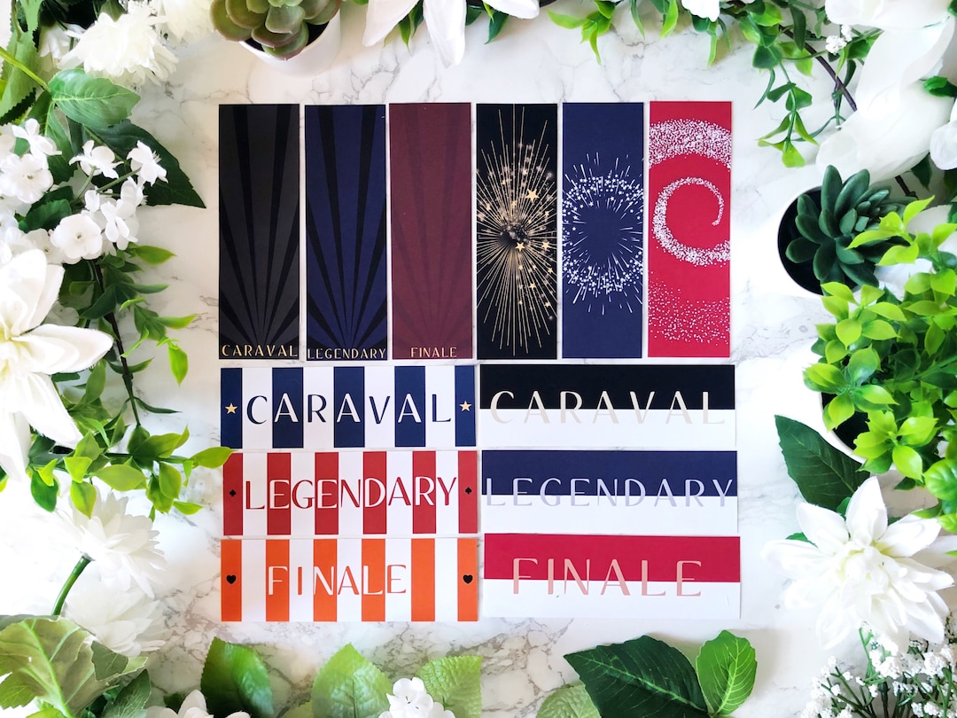 23. Caraval, Legendary & Finale Bookmarks - Sets - Options Available ...