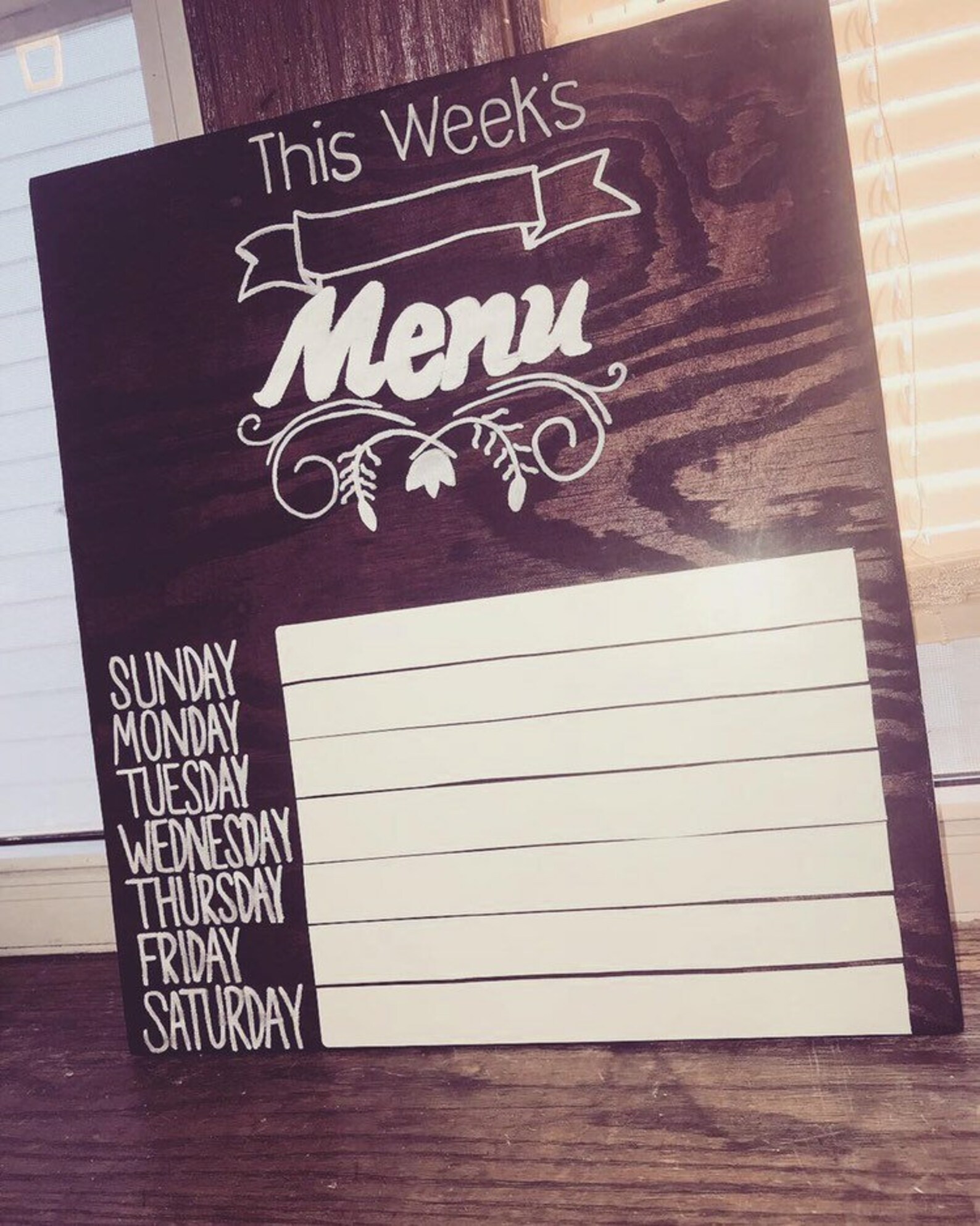 Menu Board Rustic Menu Board Kitchen Decor Family Time | Etsy