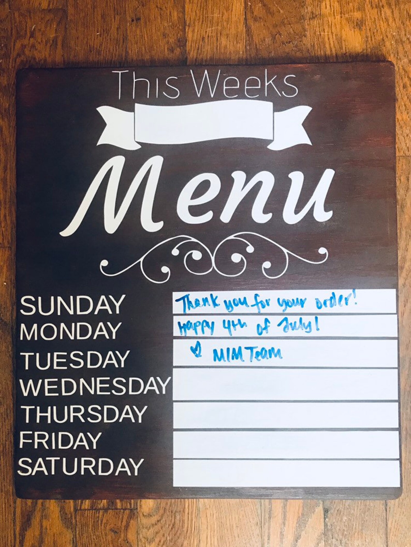 Menu Board Rustic Menu Board Kitchen Decor Family Time | Etsy