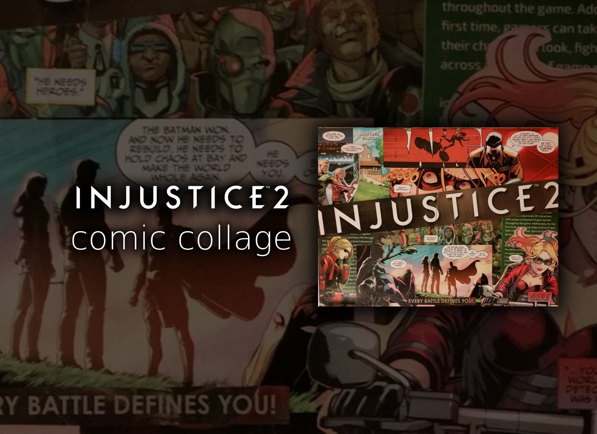 DC Injustice 2 Comic Collage - Etsy