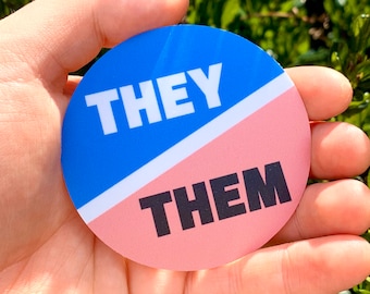 They Them Pronoun Sticker They/them Sticker Pronoun Stickers - Etsy