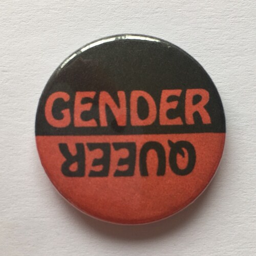 Gender Queer Pinback Button Badge LGBT Trans Pins Genderqueer - Etsy