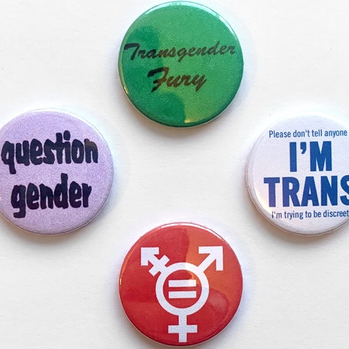 4 Trans Pride Pins Transgender Equality Flag Button Badges | Etsy