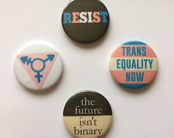 Trans Rights Are Human Rights Button 1.25 or 2.25 - Etsy