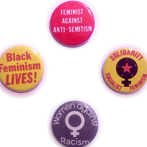 4 Anti-racist Black Power Pinback Button Badges Vintage Remake - Etsy