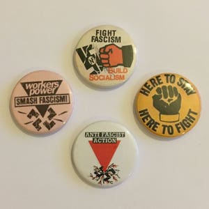 Anti-fascist Pin Badge Set Anti-racist Anti-nazi Socialist Buttons - Etsy
