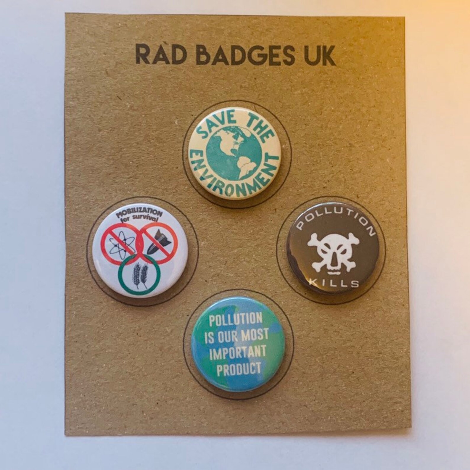 Set of 4 Environmentalist Button Badges Pinback Buttons - Etsy