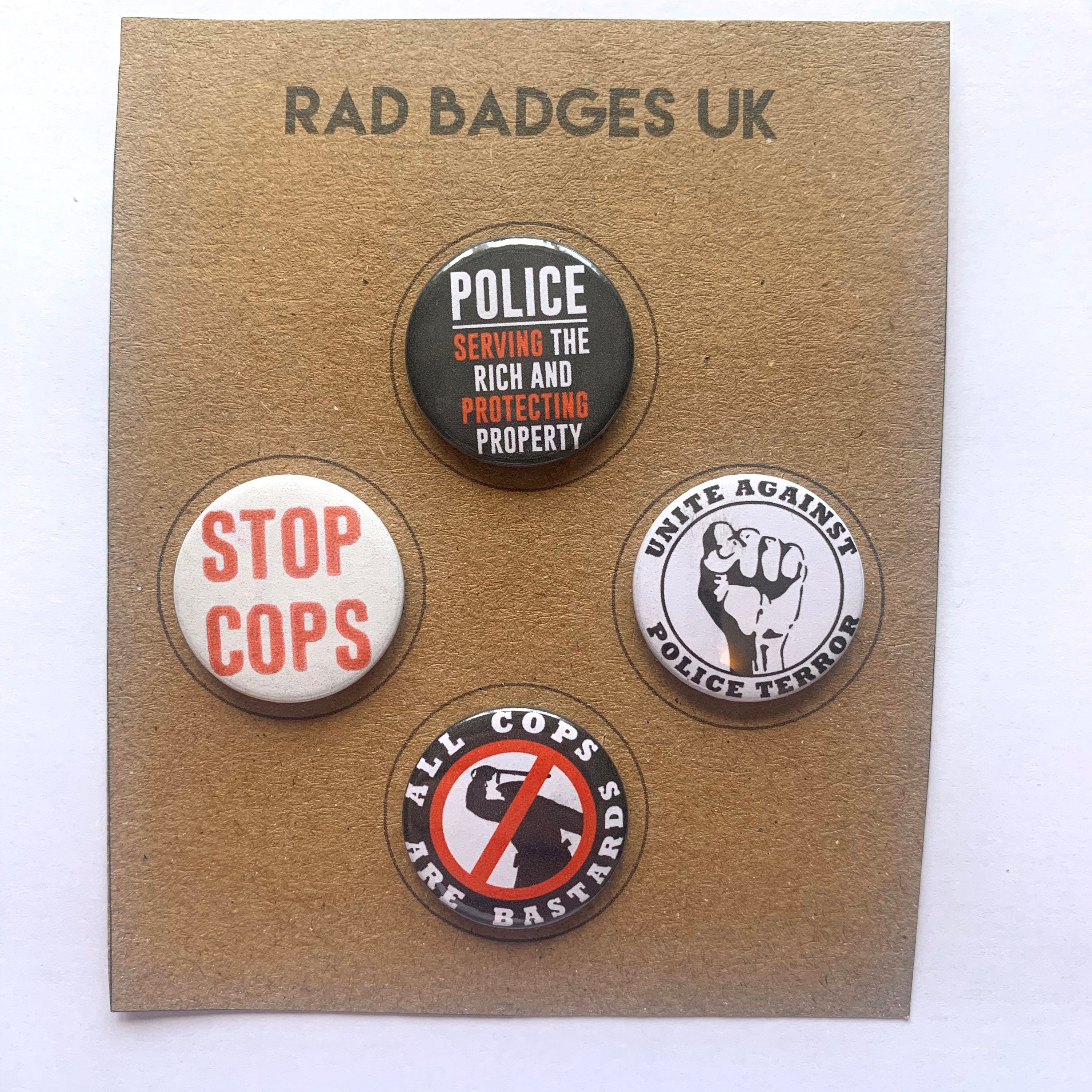 Anti-police Protest Pins 4 Button Badges Anti-racist Socialist - Etsy