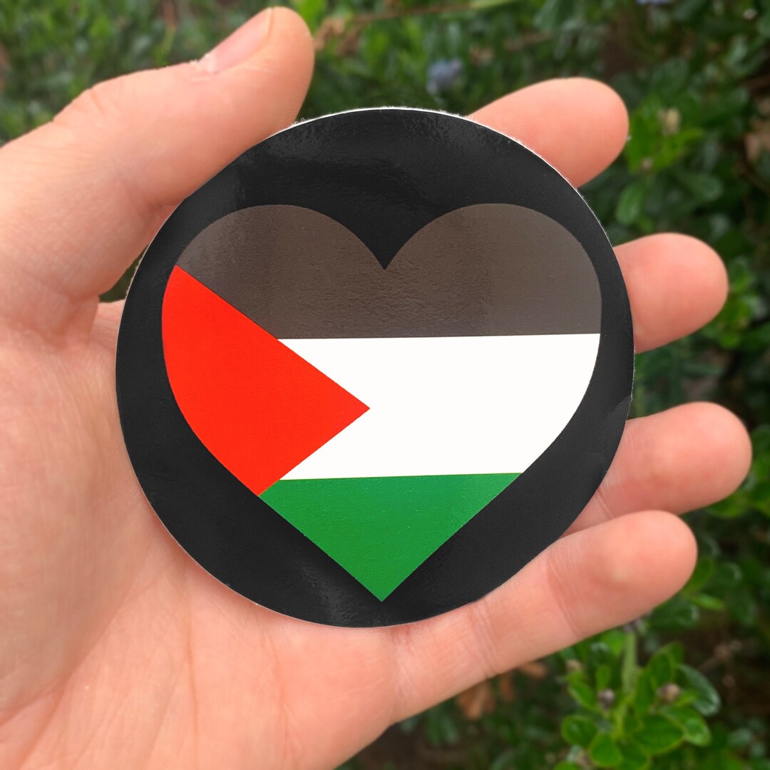 Palestinian Flag Heart Vinyl Sticker Free Palestine Decal - Etsy