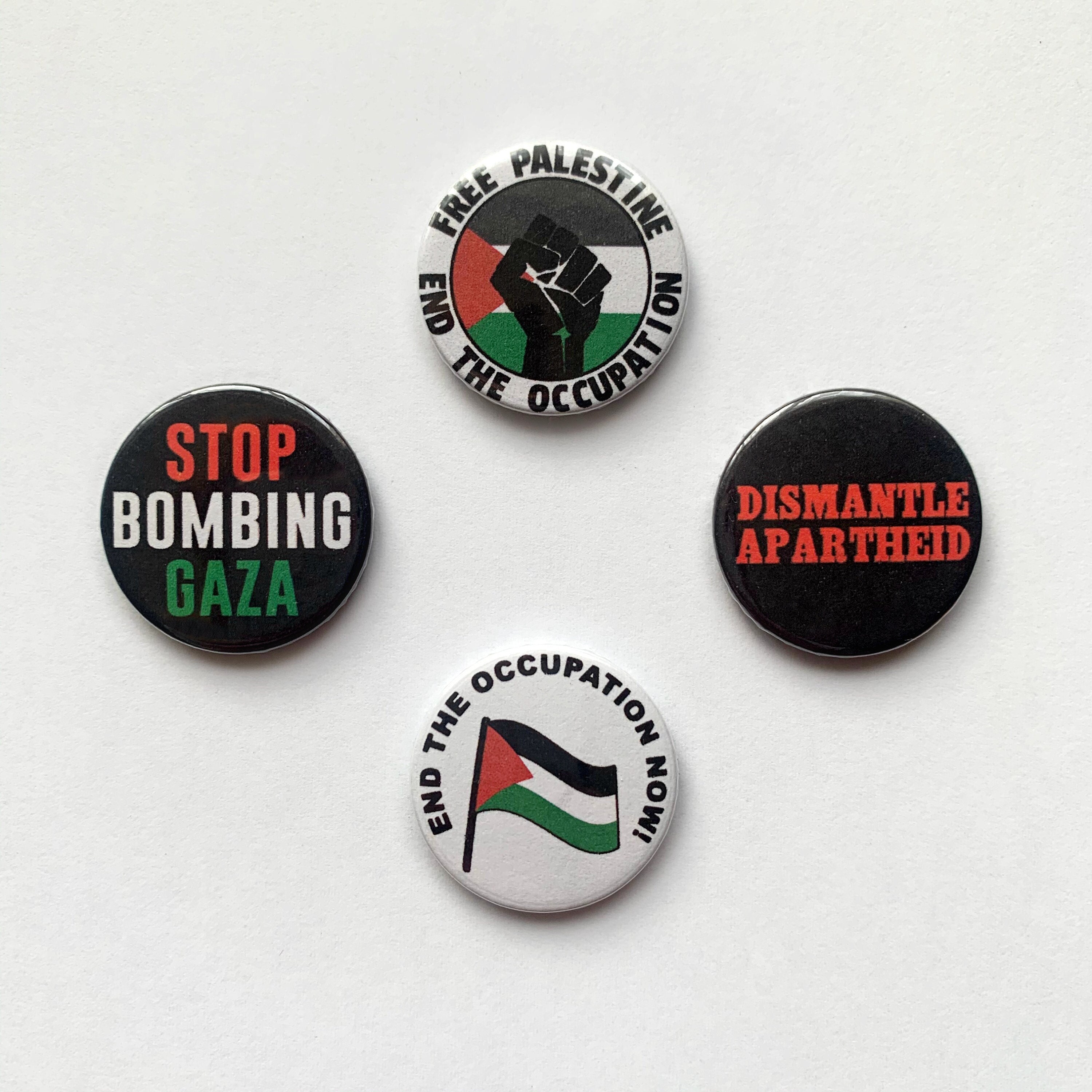 4 End Occupation Free Palestine Button Badges Dismantle - Etsy