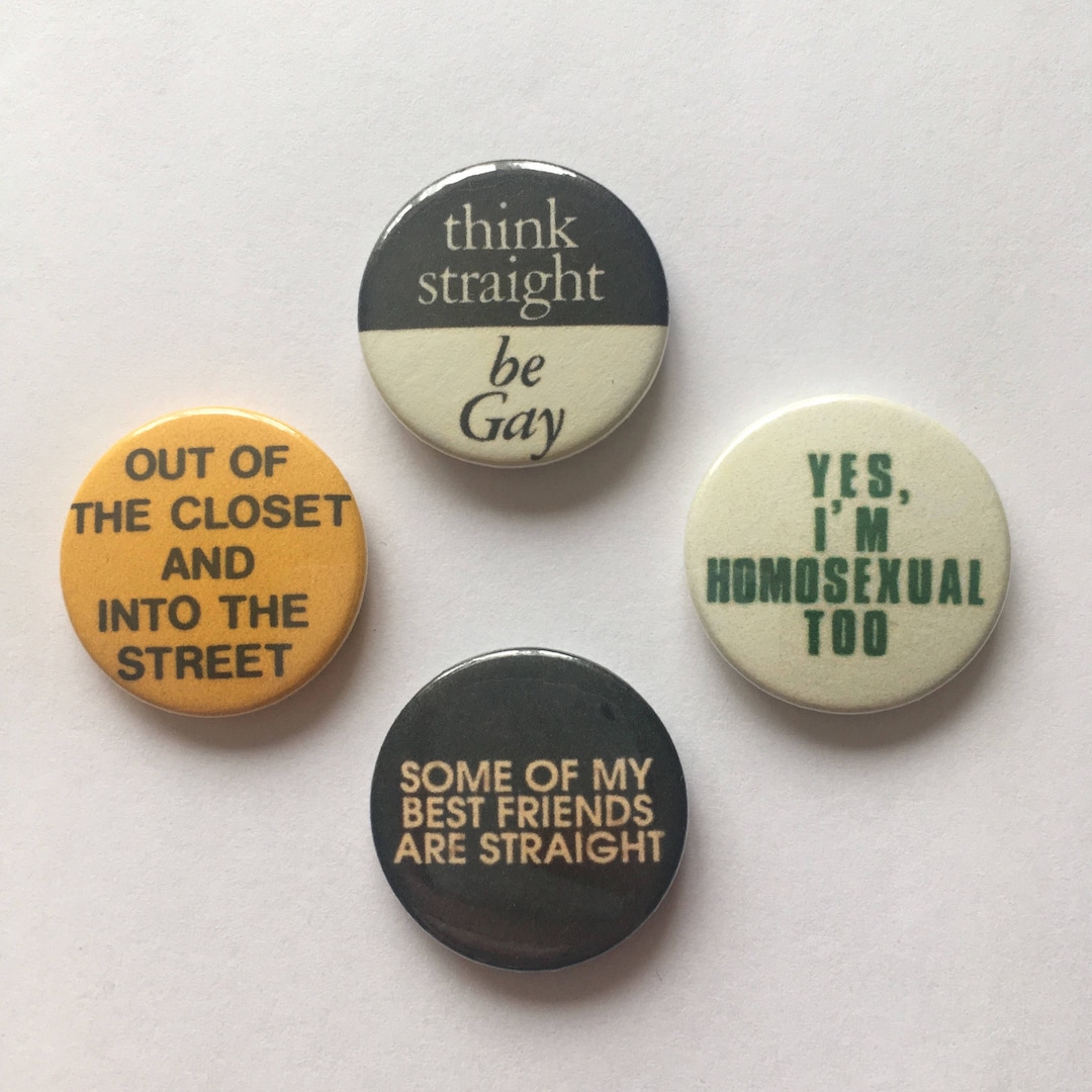4 Pack Gay Pride LGBT Lesbian Badges Pin Buttons Set - Etsy