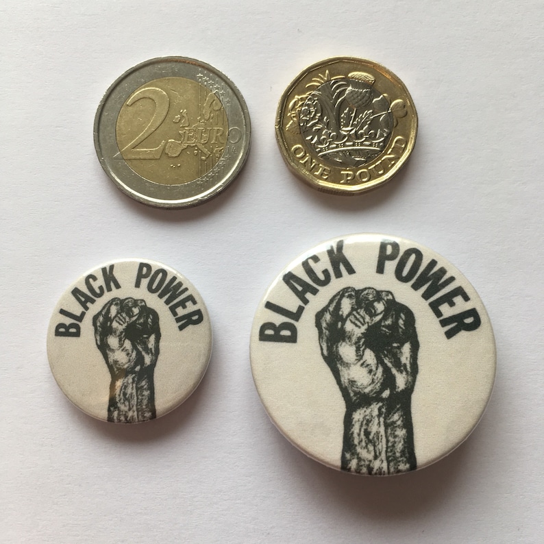 Black Power Vintage Remake Badge Set - Anti Racist Pins - Etsy