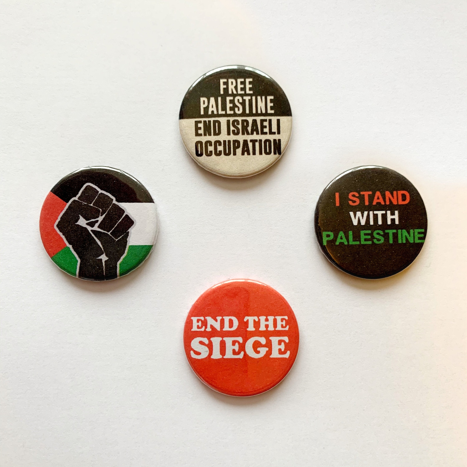 4 Palestine Freedom Button Badges Stand With Palestine - Etsy
