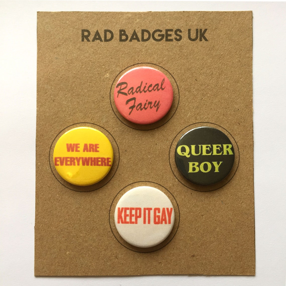 Gay Pride 4 Button Badges LGBT Rights Pins Vintage Remake | Etsy Australia