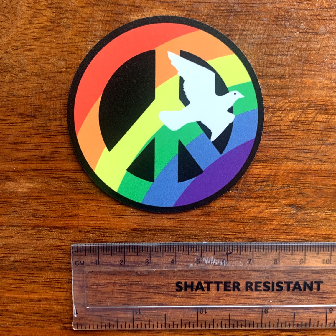 Peace Sign Sticker Rainbow Dove World Peace Protest Vinyl - Etsy