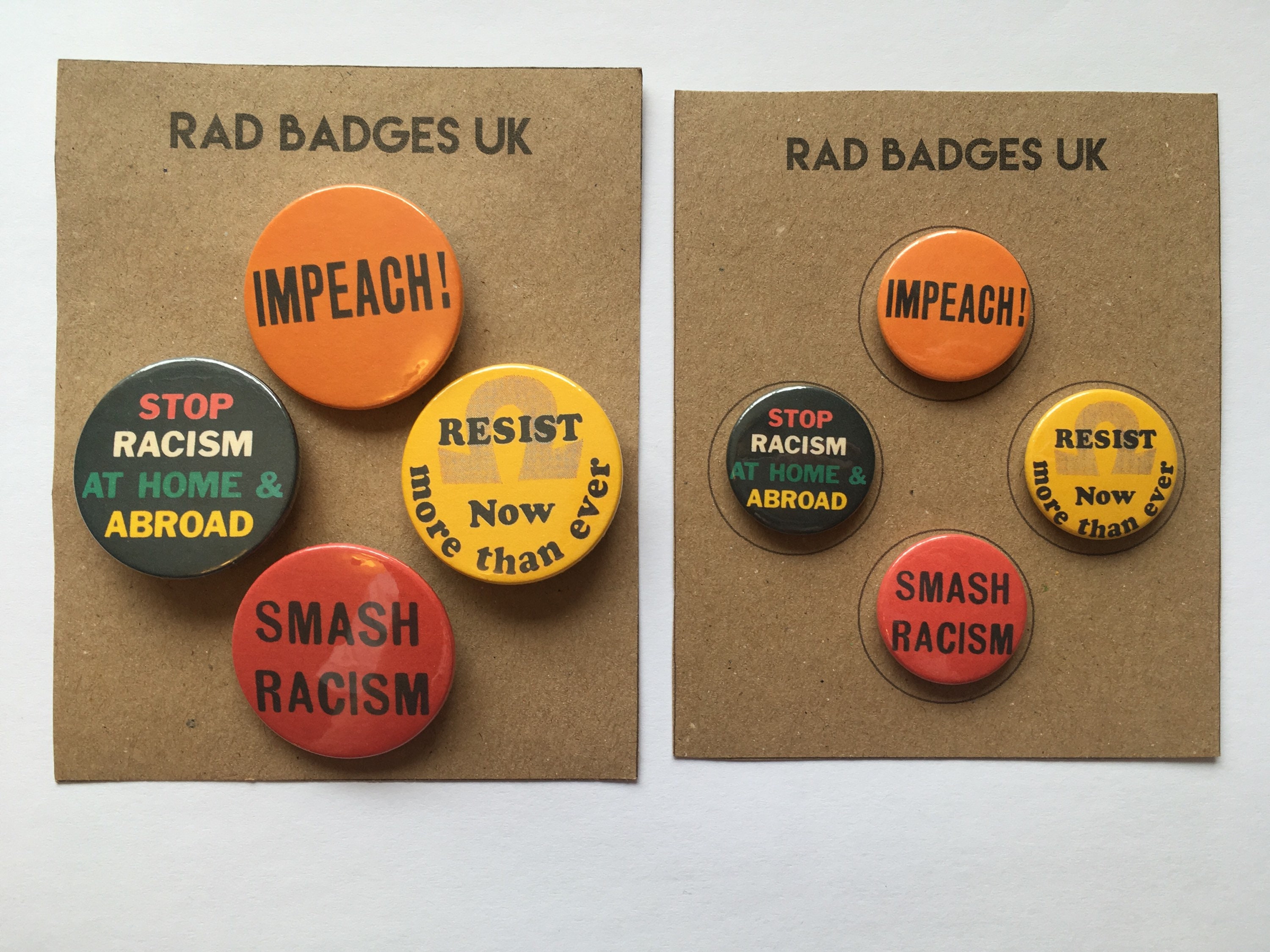 4 Anti-racist Anti-trump Political Pin Badges Impeach - Etsy