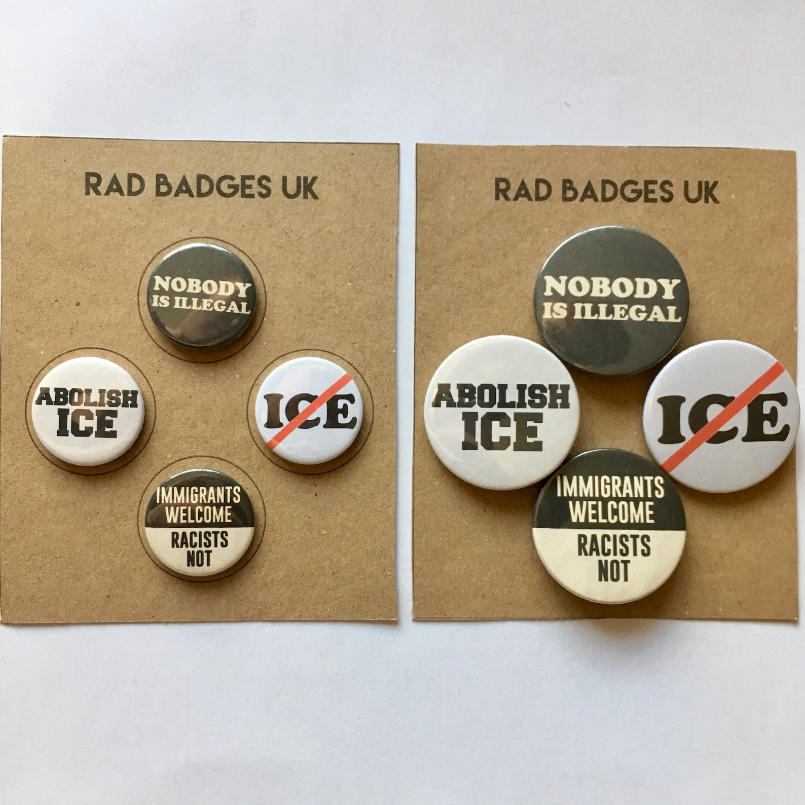 4 Set Immigration ICE Protest Pins Pro-immigrant Buttons Anti-racist ...