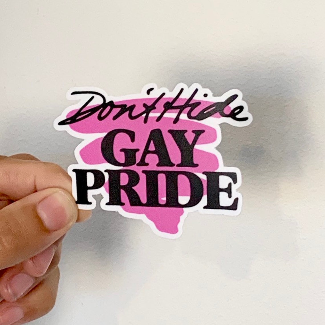 Don't Hide Gay Pride Sticker LGBT Vintage Remake Vinyl - Etsy